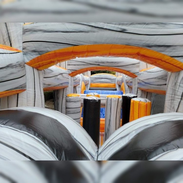 Golden Obstacle Course 69L 13W 18H - Big AZ Inflatables - High Desert